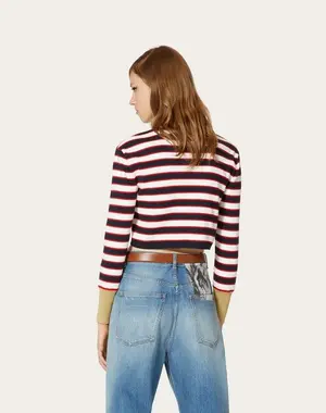 Valentino Garavani Striped Cotton Jumper