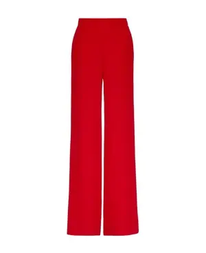 Valentino Garavani High-waisted Wide-leg Trousers - Red