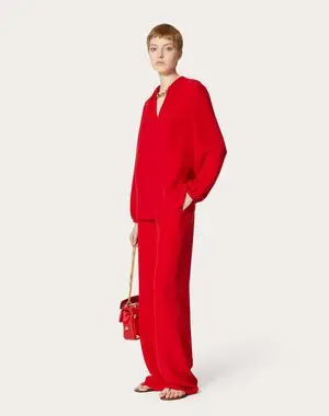 Valentino Garavani High-waisted Wide-leg Trousers