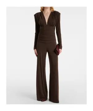 Norma Kamali Ruched Jersey Jumpsuit