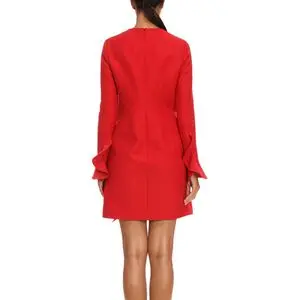Valentino Garavani Ruffled Long-sleeved Dress