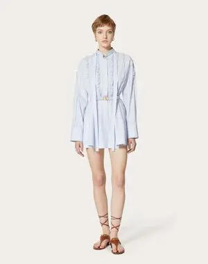 Valentino Garavani Striped Long-sleeved Dress