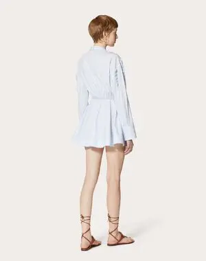 Valentino Garavani Striped Long-sleeved Dress