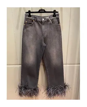 Valentino Garavani Logo Patch Straight Leg Jeans