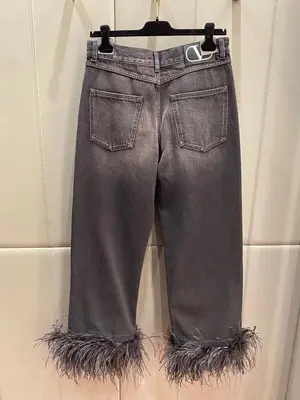 Valentino Garavani Logo Patch Straight Leg Jeans