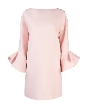 Valentino Garavani Ruffled Sleeve Mini Dress - Pink