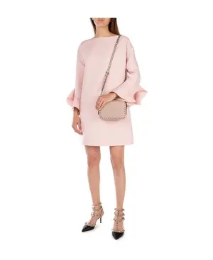 Valentino Garavani Ruffled Sleeve Mini Dress