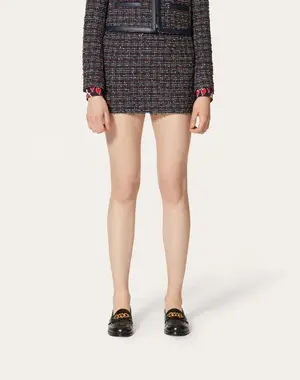 Valentino Garavani Vlogo Tweed Miniskirt
