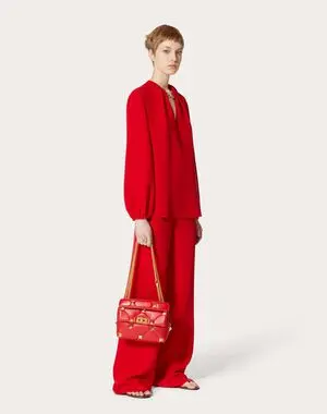 Valentino Garavani Cady Couture Vlogo Chain Top