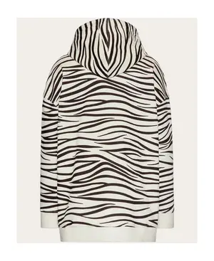 Valentino Garavani Zebra Print Sequin-embellished Hoodie