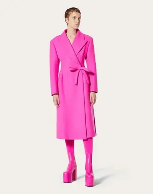 Valentino Garavani Bow Detailed Long-sleeved Coat