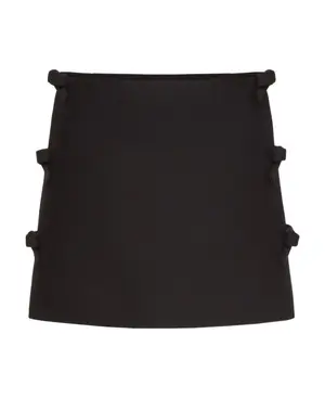 Valentino Garavani Crepe Couture Bow-detail Skort - Black