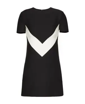 Valentino Garavani Two-tone T-shirt Dress - Black