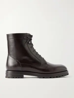 Manolo Blahnik Ambleside Manny Leather Lace-up Boots - Brown