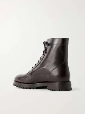 Manolo Blahnik Ambleside Manny Leather Lace-up Boots