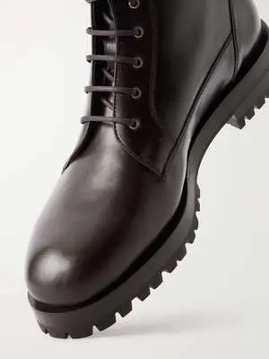 Manolo Blahnik Ambleside Manny Leather Lace-up Boots