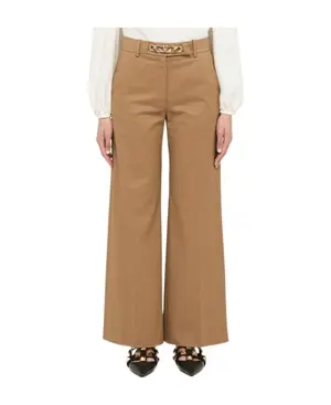 Valentino Garavani High-waisted Wide-leg Trousers - Brown
