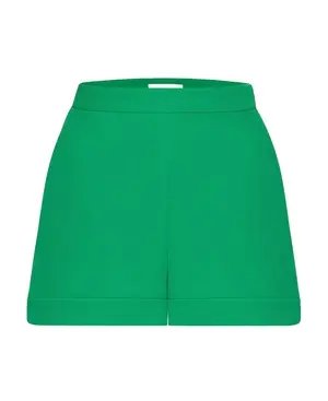 Valentino Garavani High-waisted Silk Tailored Shorts - Green
