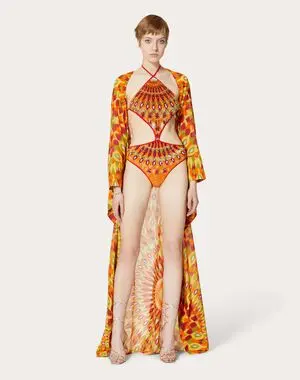 Valentino Garavani Printed Tulle Coat
