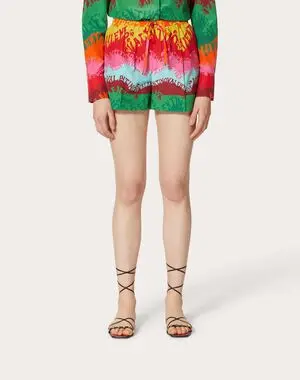 Valentino Garavani Logo Printed Shorts