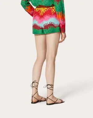 Valentino Garavani Logo Printed Shorts