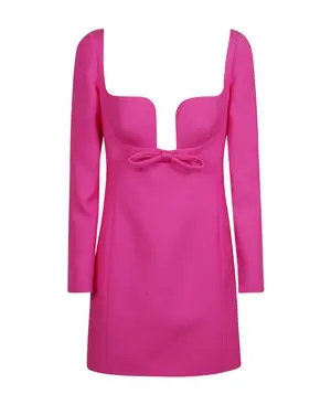 Valentino Garavani Wool-silk Mini Dress - Pink