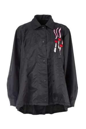 Valentino Garavani Lipstick Decal Jacket - Black