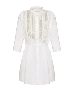 Valentino Garavani Embroidered Cotton Popeline Dress