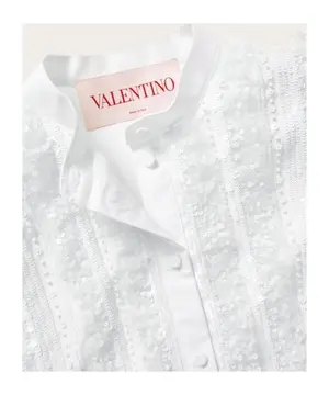 Valentino Garavani Embroidered Cotton Popeline Dress