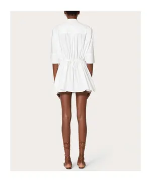 Valentino Garavani Embroidered Cotton Popeline Dress