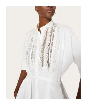 Valentino Garavani Embroidered Cotton Popeline Dress