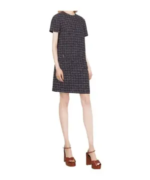 Valentino Garavani Tweed Short-sleeve Mini Dress