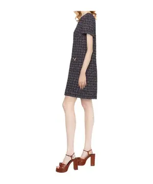 Valentino Garavani Tweed Short-sleeve Mini Dress
