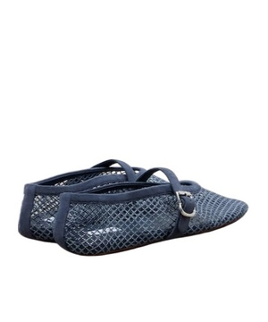 Alaïa Embellished Fishnet Mary Jane Flats - No