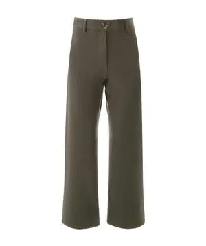 Valentino Garavani Cropped Wide-leg Trousers - Brown