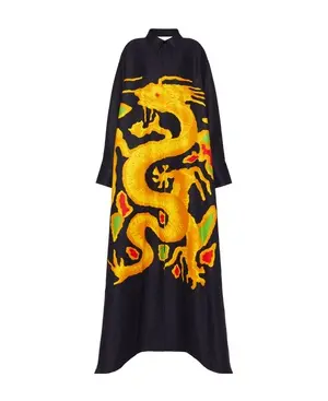 Valentino Garavani Printed Dress Dress - Black