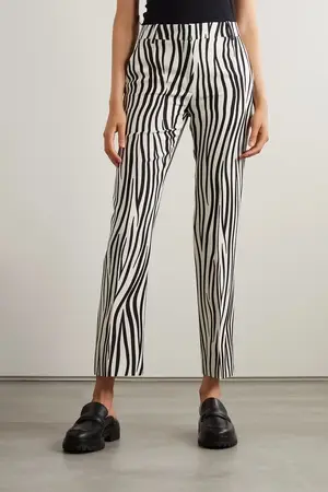 Valentino Garavani Zebra Printed High Waist Trousers
