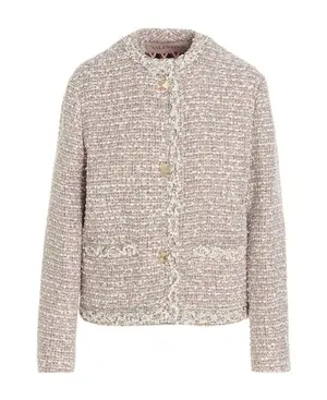 Valentino Garavani Single-breasted Tweed Jacket - Nude