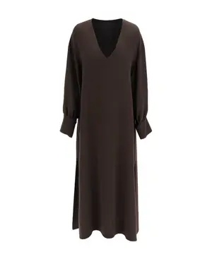 Valentino Garavani V-neck Long-sleeved Dress - Black