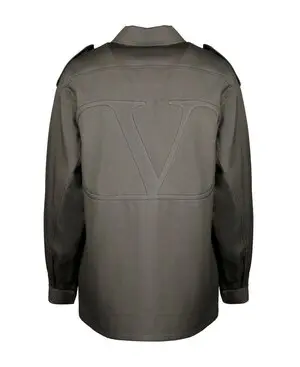 Valentino Garavani Vlogo Stitched Shirt Jacket
