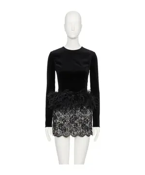 Valentino Garavani Long-sleeved Dress - Black