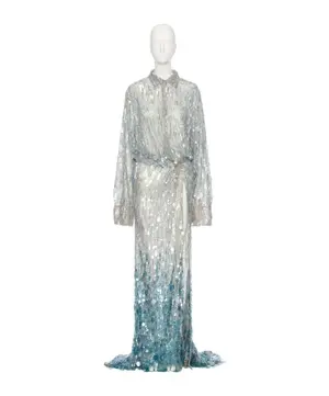 Valentino Garavani Long Sleeve Dress - Gray