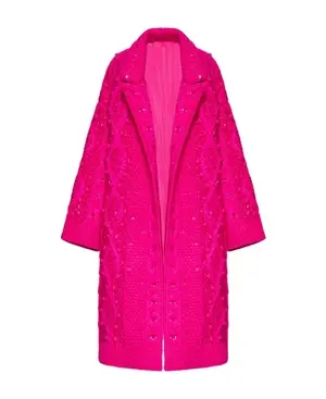 Valentino Garavani Embroidered Mohair Wool Coat