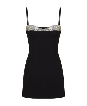 Valentino Garavani Crystal-embellished Mini Dress - Black