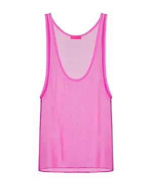 Valentino Garavani U-neck Sleeveless Chiffon Top - Pink