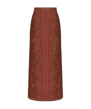 Valentino Garavani High-waisted Knitted Skirt - Brown