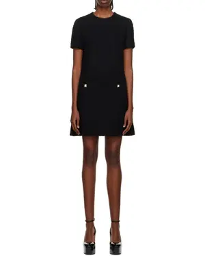 Valentino Garavani Short-sleeve Tweed-style Dress