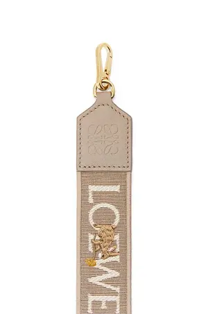 Loewe Bunny Anagram Strap In Jacquard And Calfskin - Sand