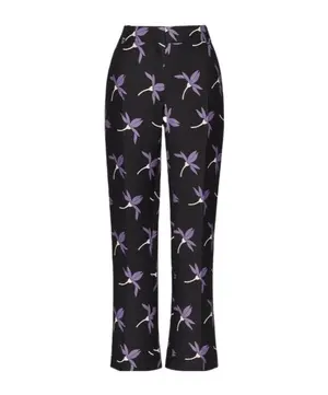 Valentino Garavani Fairy Flowers Print Trousers - Black