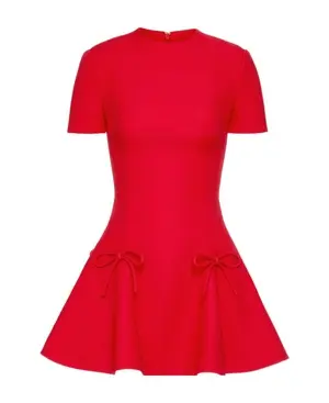 Valentino Garavani Crepe Couture Dress - Red